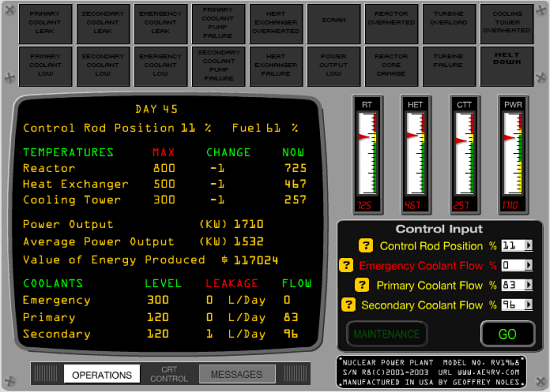 Nuclear Power Plant Simulator Game